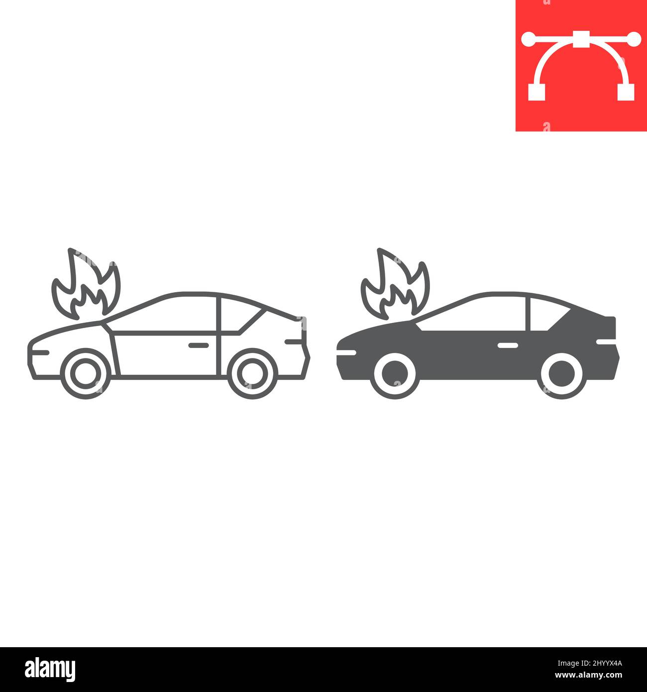 Car accident flame Stock Vector Images - Alamy