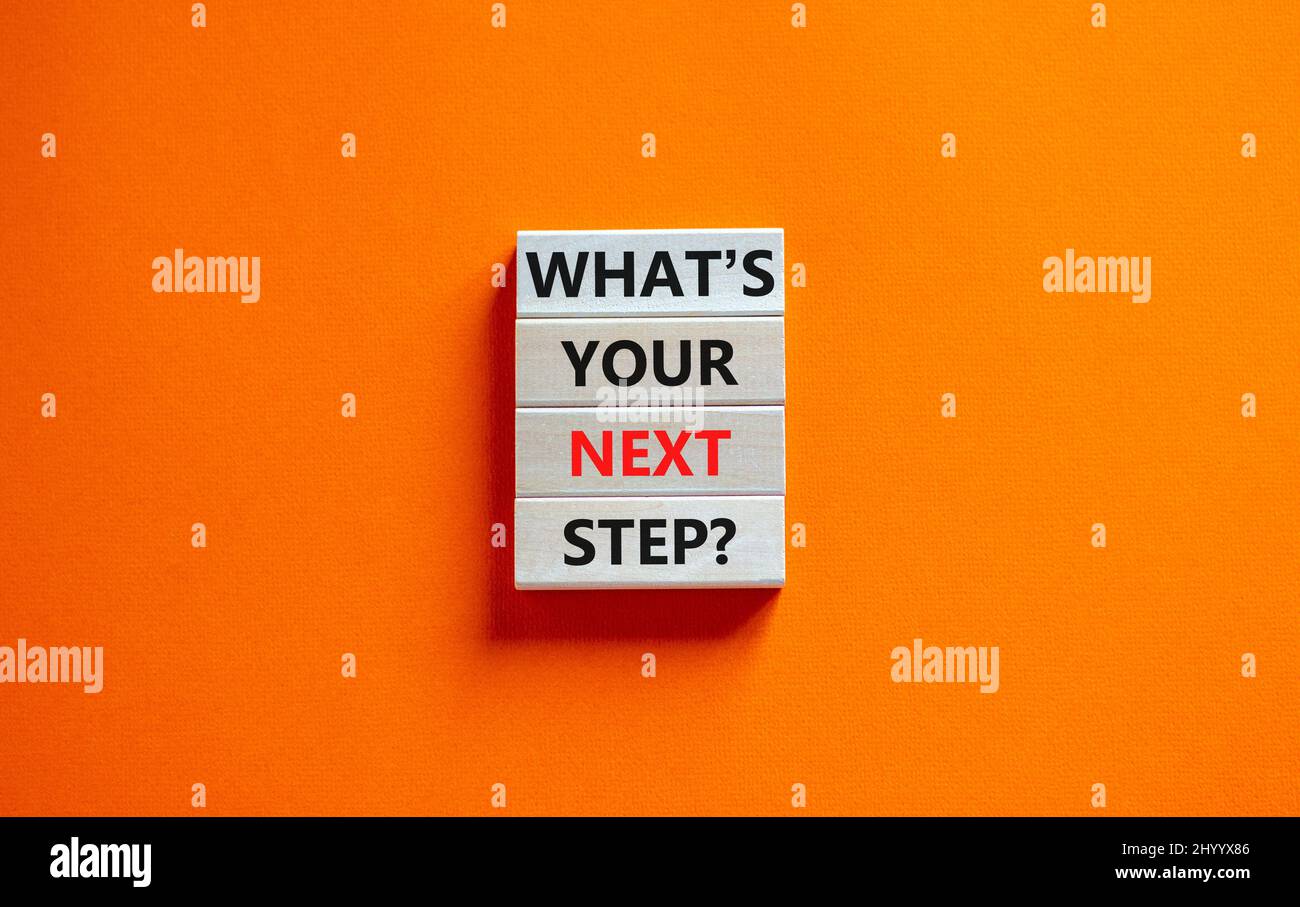 What is your next step symbol. Concept words What is your next step on ...