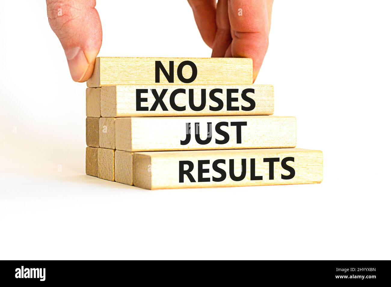No excuses just results symbol. Concept words No excuses just results ...