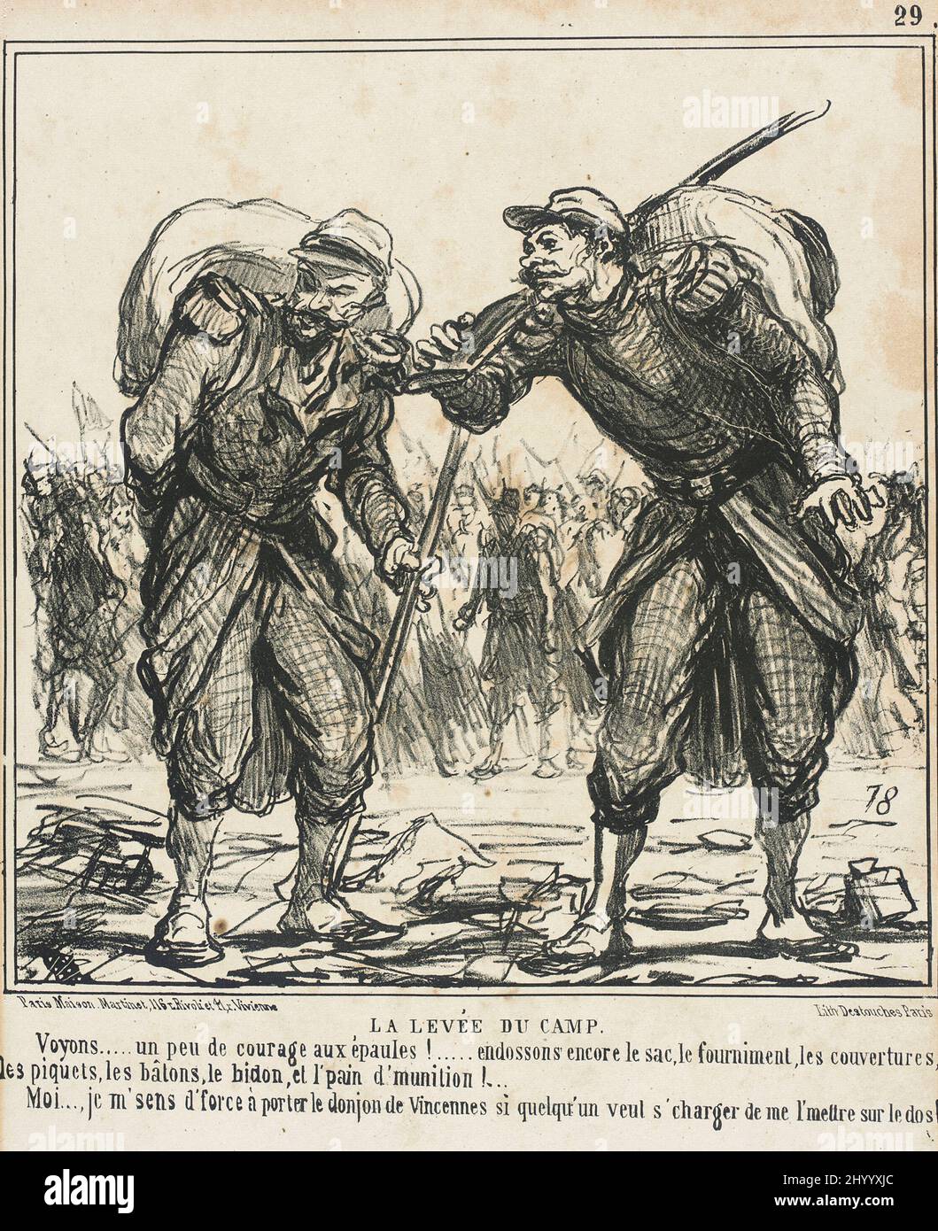 La Levée du camp. Honoré Daumier (France, Marseilles, 1808-1879 ...