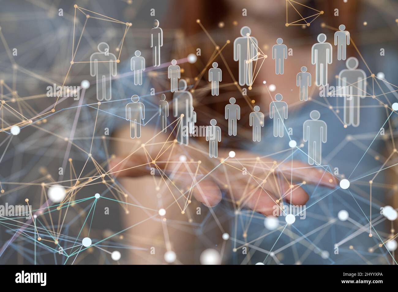 A 3D illustration of connected cells with links Stock Photo - Alamy
