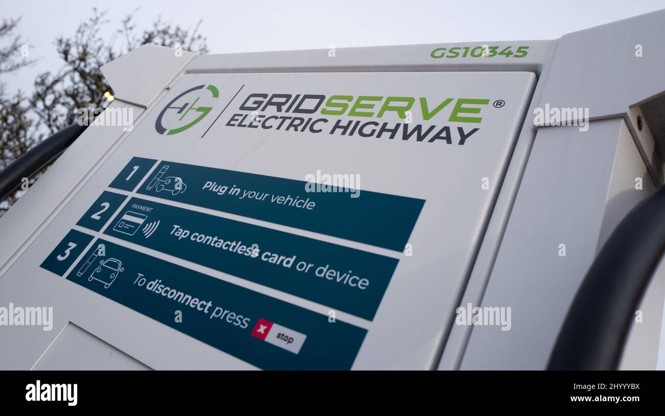 Gridserve electric highway electric vehicle EV charging station Stock ...