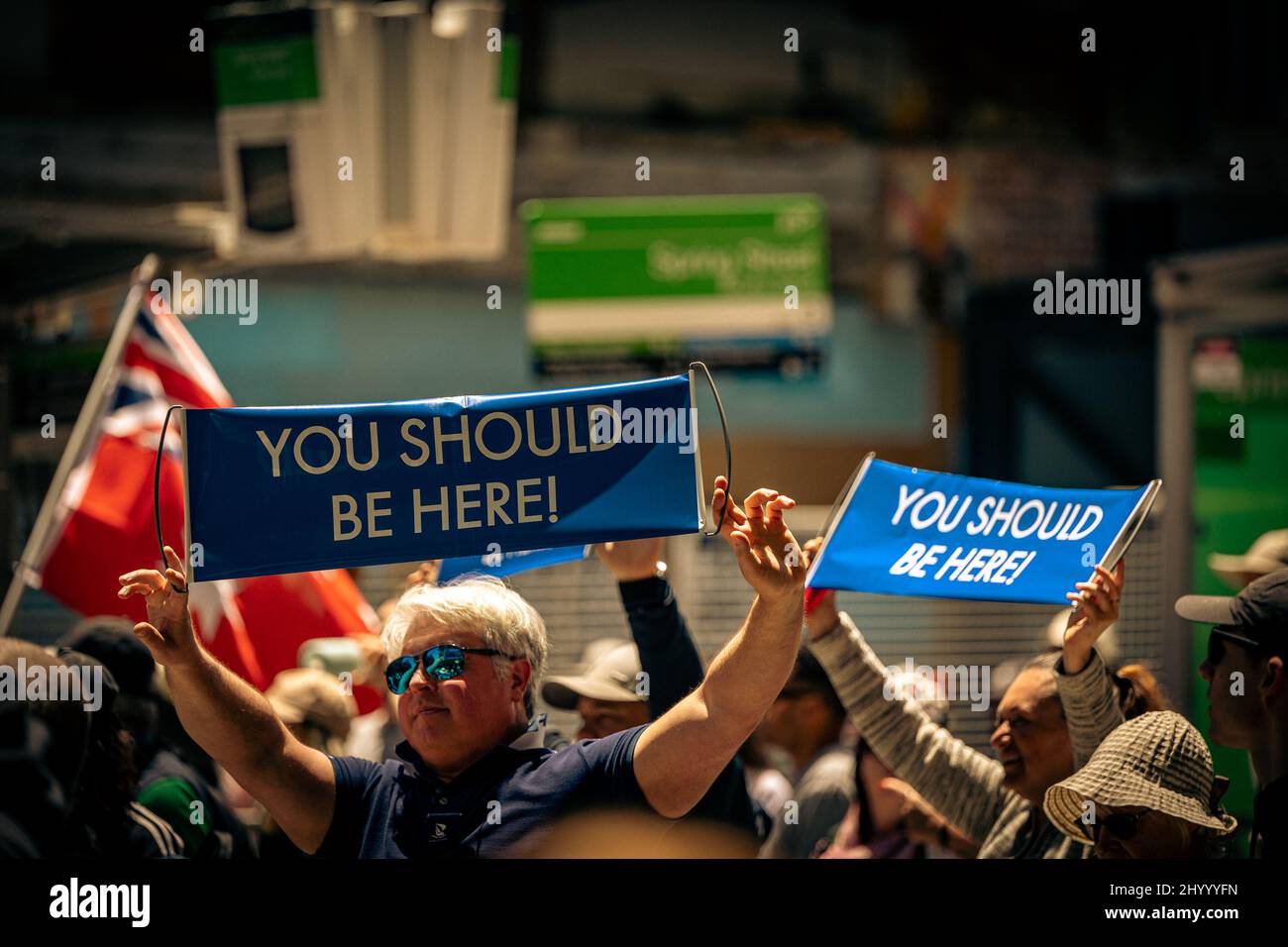People on the freedom day protest in Melbourne, Australia Stock Photo ...