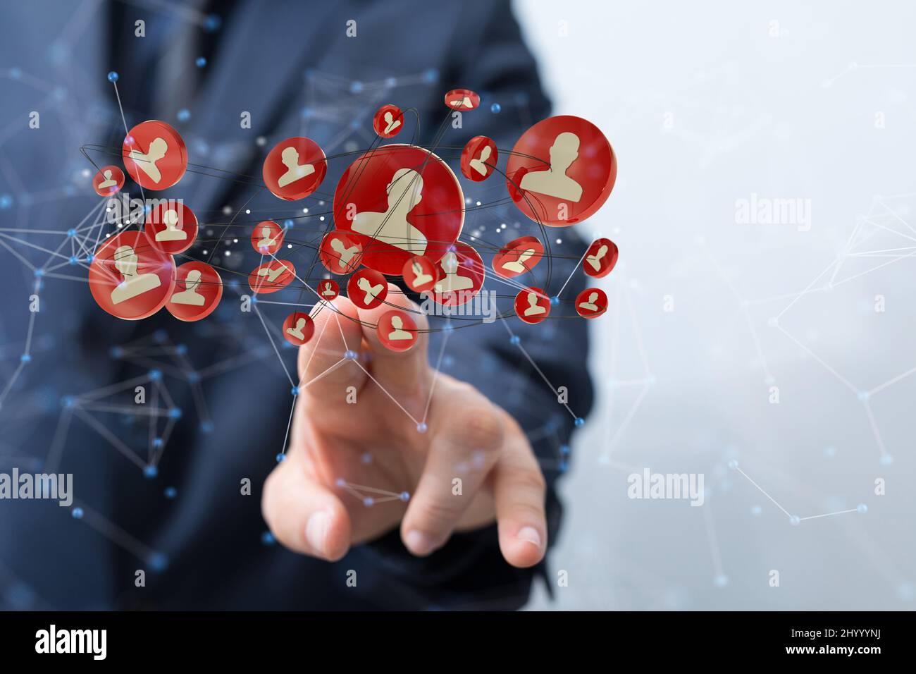 3D illustration of sphere network structure Stock Photo - Alamy