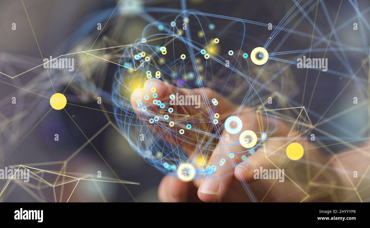 3D illustration of Digital Network and data concept Stock Photo - Alamy