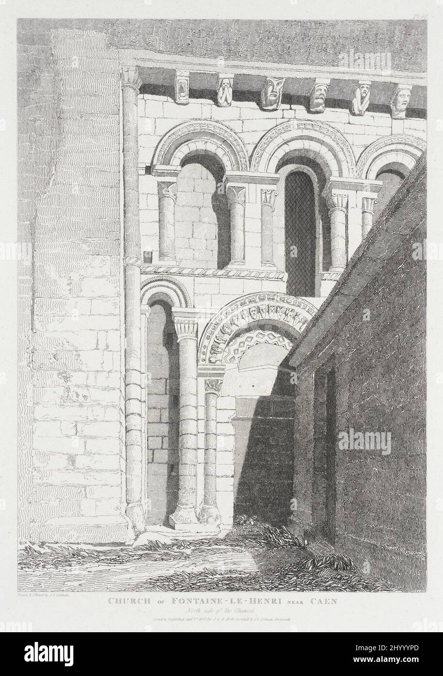 Church of Fontaine-de-Henri near Caen. John Sell Cotman (England ...