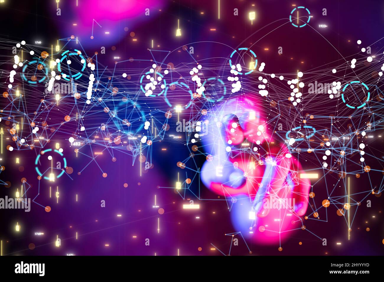 3D illustration of Digital Network and data concept Stock Photo - Alamy