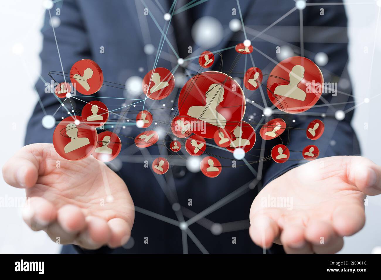 3D illustration of sphere network structure Stock Photo - Alamy