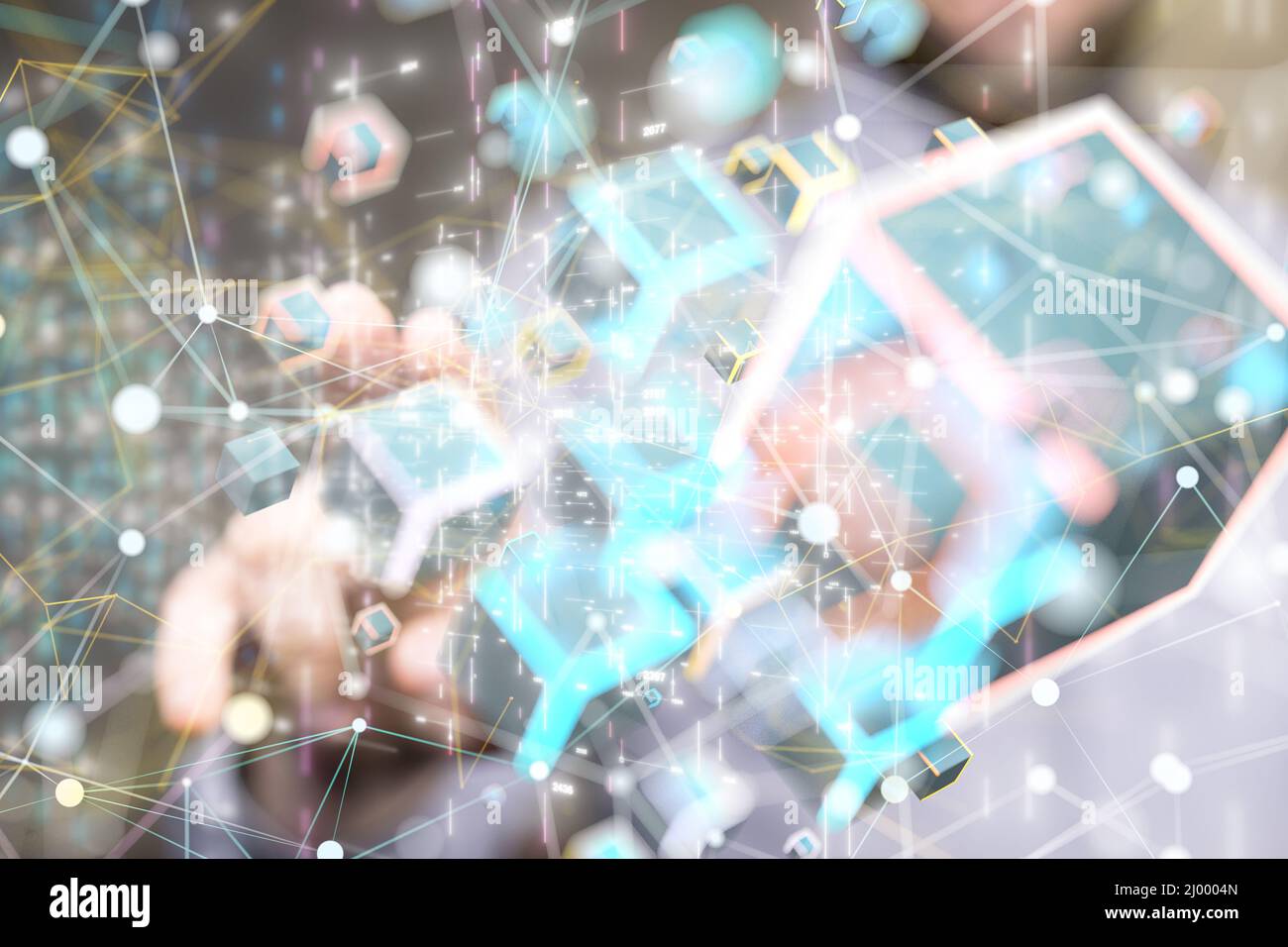 3D illustration of Digital Network and data concept Stock Photo - Alamy