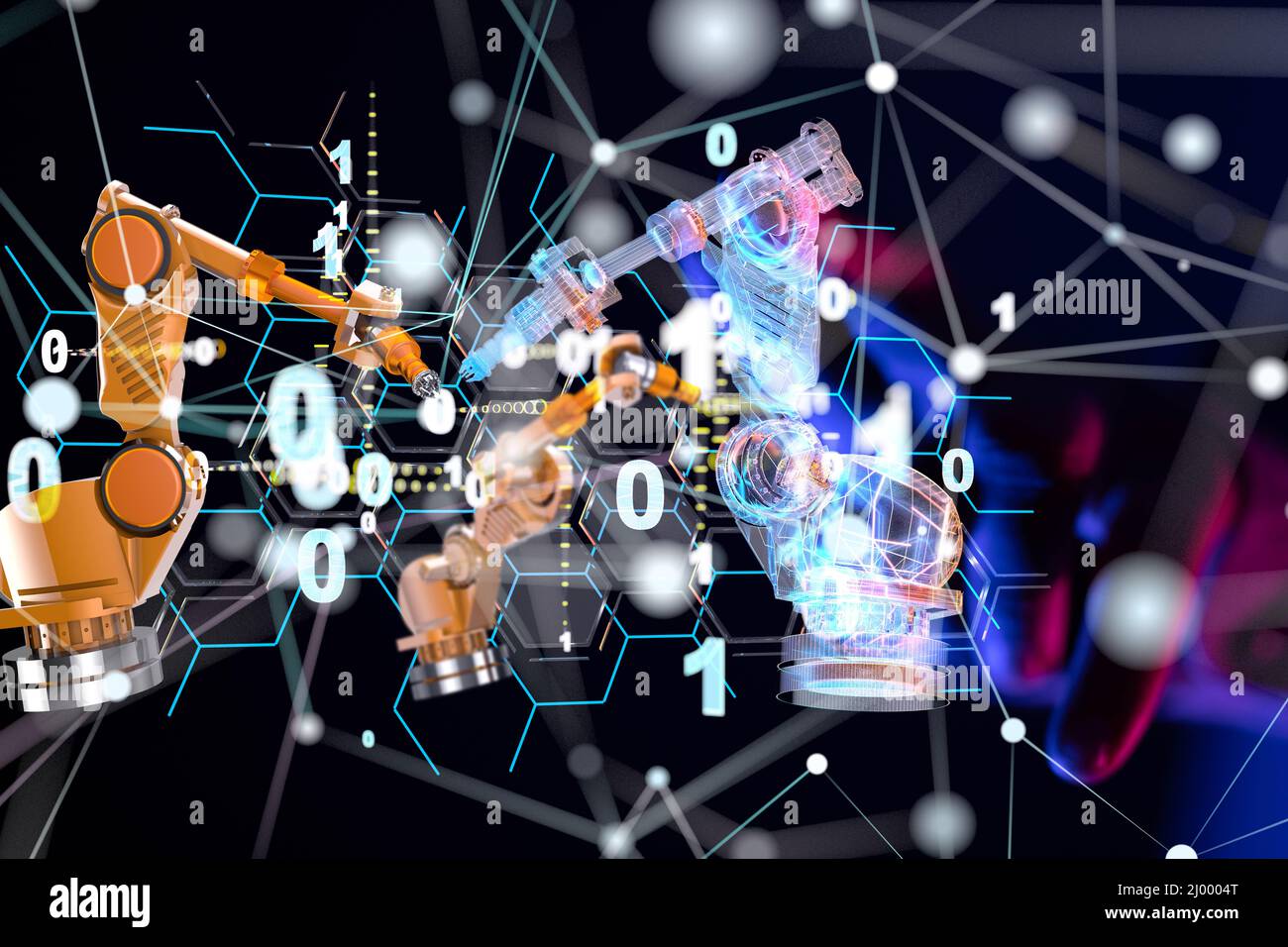 3D illustration of Neural network Stock Photo - Alamy