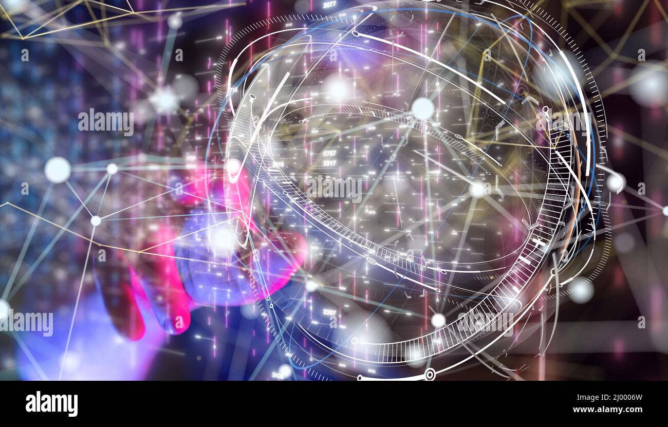 3D illustration of Digital Network and data concept Stock Photo - Alamy