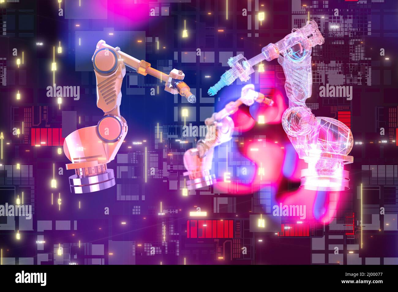 3D illustration of Neural network Stock Photo - Alamy