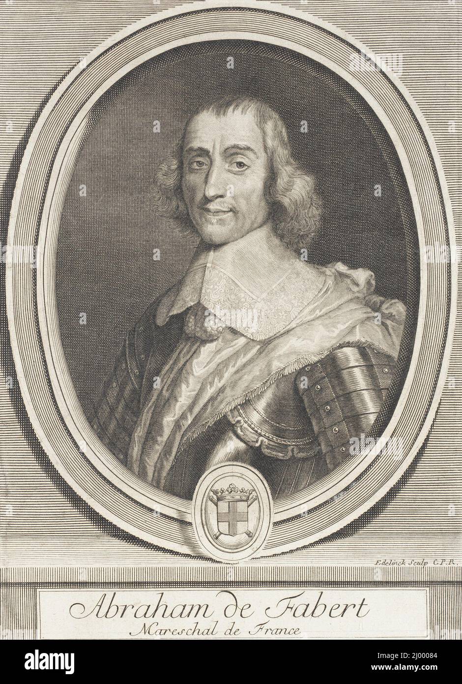 Abraham de Fabert, Marshal of France. Gérard Edelinck (Flanders ...
