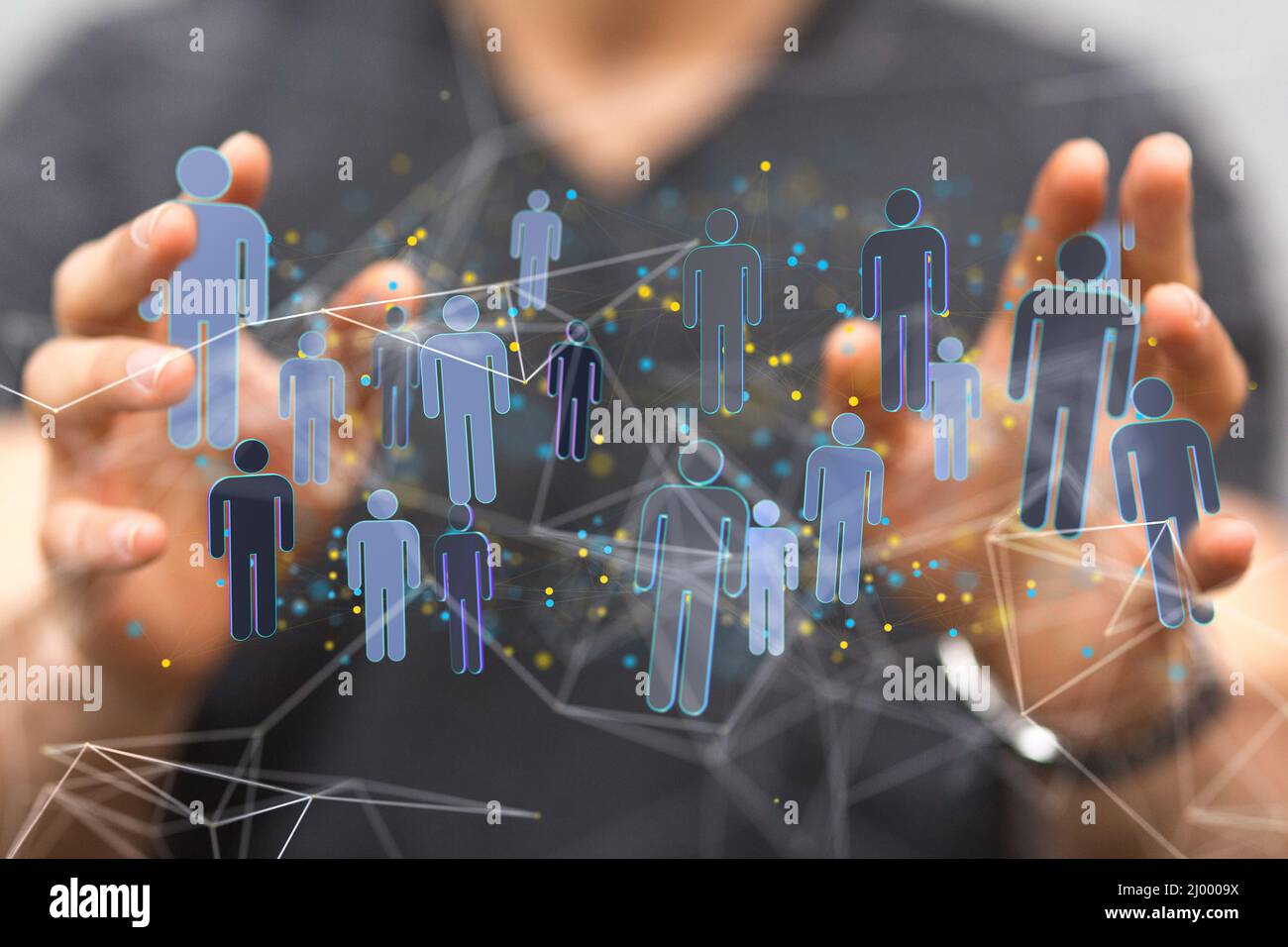 3D illustration of sphere network structure Stock Photo - Alamy