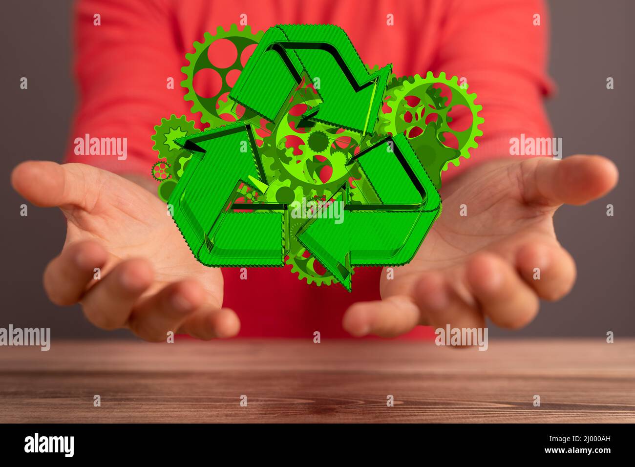 3D illustration of a Green Technology Symbol Stock Photo - Alamy