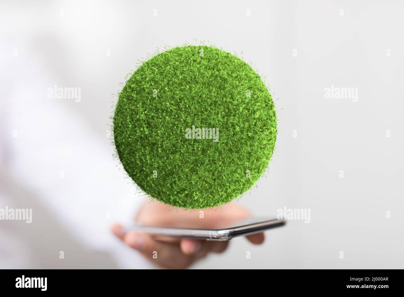3D illustration of a Green Planet Concept Stock Photo - Alamy