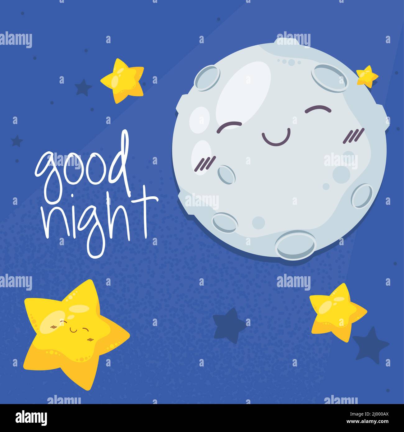 good night poster with moon Stock Vector Image & Art - Alamy