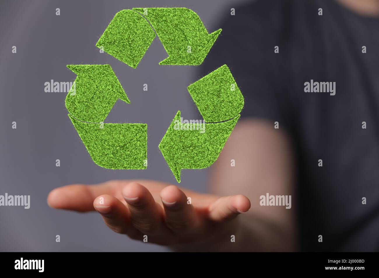 3D illustration of a Green recycle eco symbol Stock Photo - Alamy