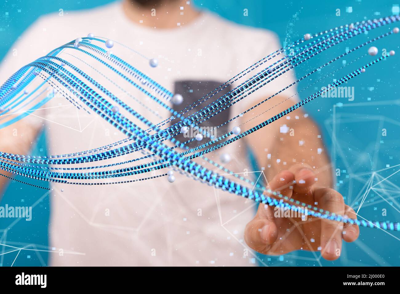 3D illustration of Digital Network and data concept Stock Photo - Alamy