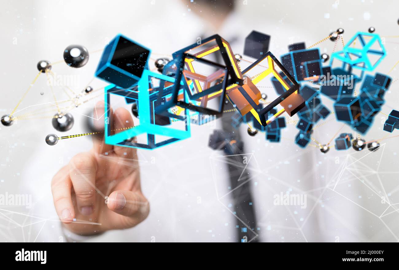 3D illustration of Digital Network and data concept Stock Photo - Alamy