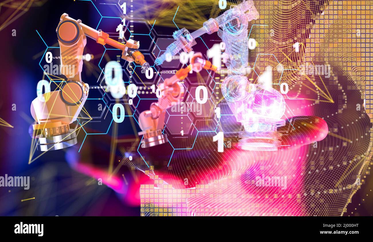 3D illustration of Neural network Stock Photo - Alamy