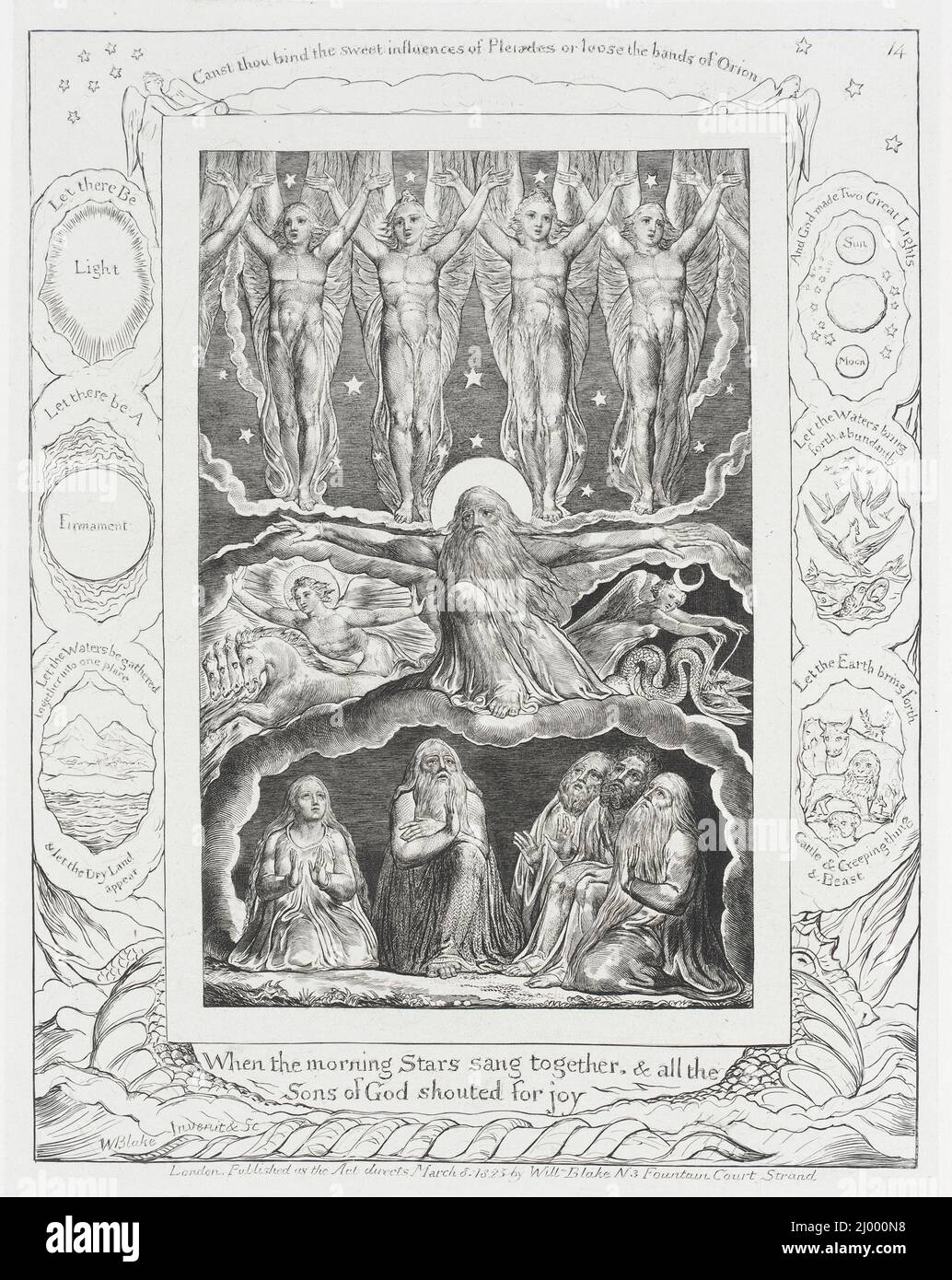 When the Morning Stars Sang Together. William Blake (England, London ...