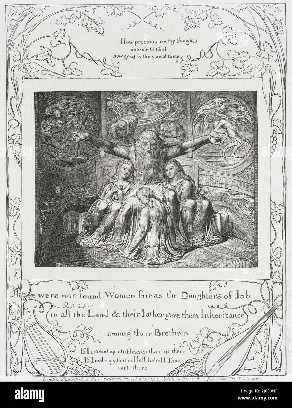 Job and his Daughters. William Blake (England, London, 1757-1827 ...