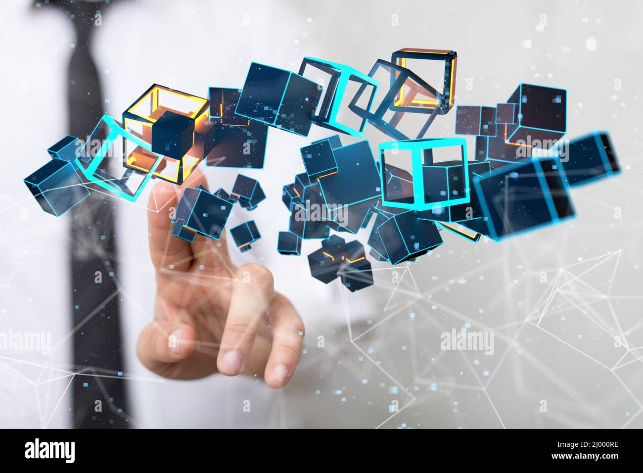 3D illustration of Neural network Stock Photo - Alamy
