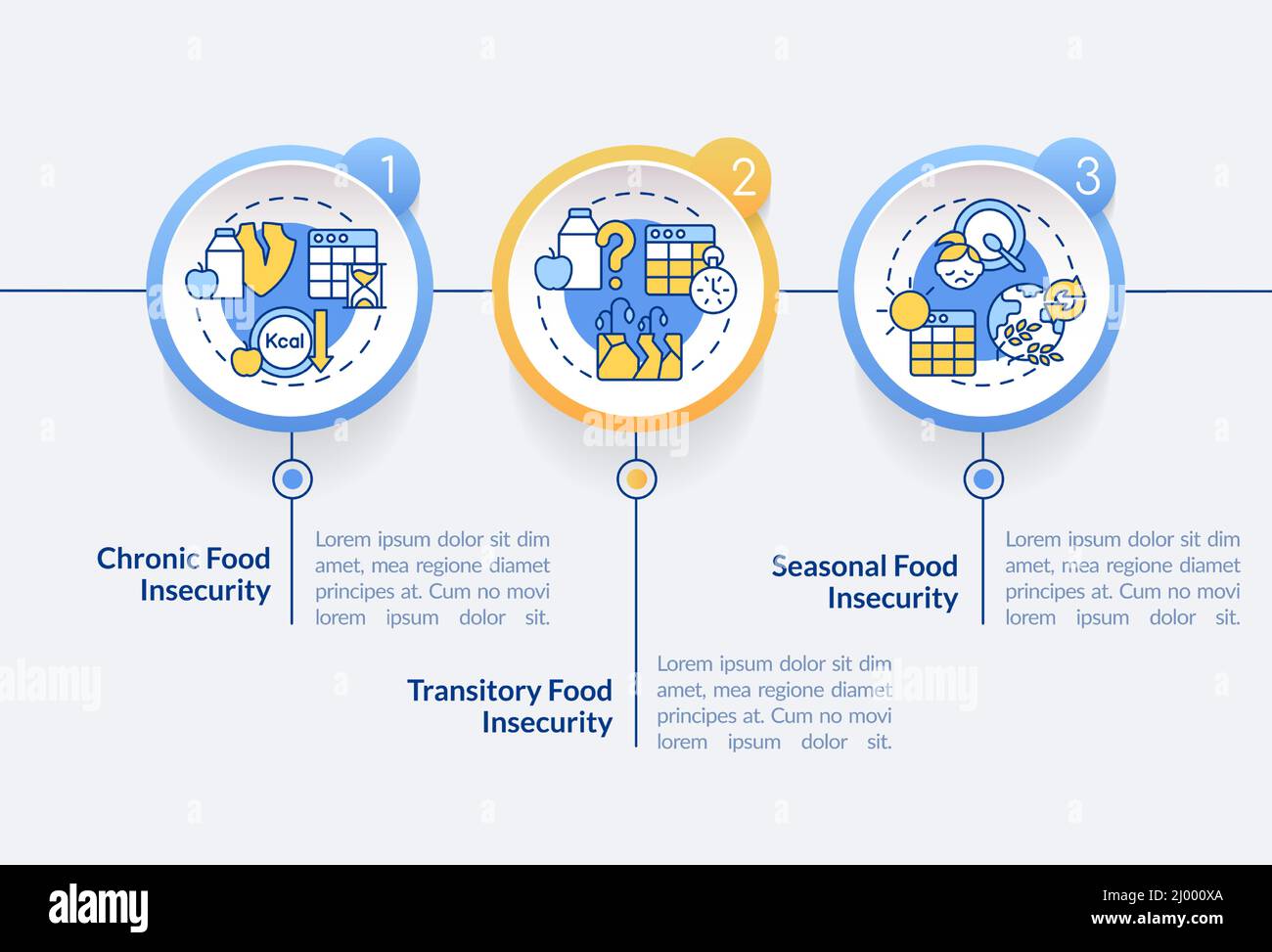 Types of food insecurity circle infographic template Stock Vector Image ...