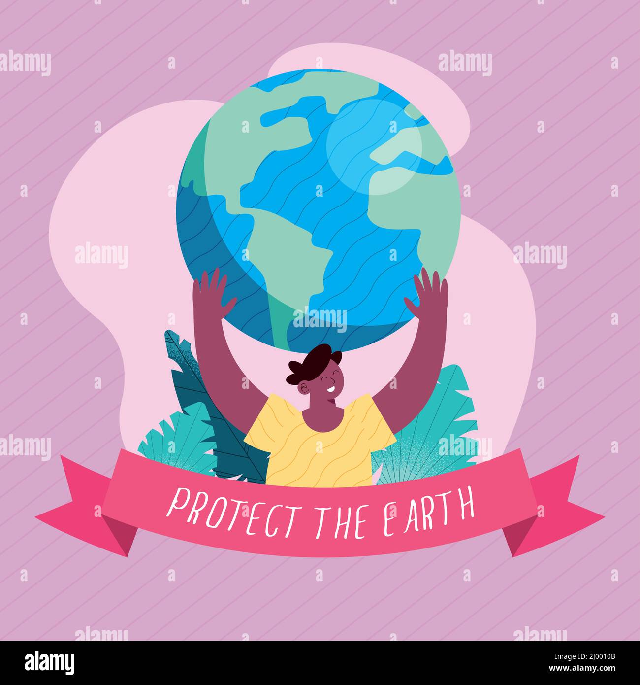 afro ecologist lifting earth poster Stock Vector Image & Art - Alamy