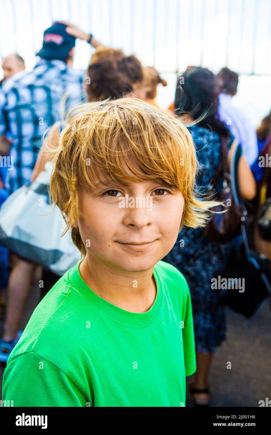 cute boy looks confident and happy Stock Photo - Alamy