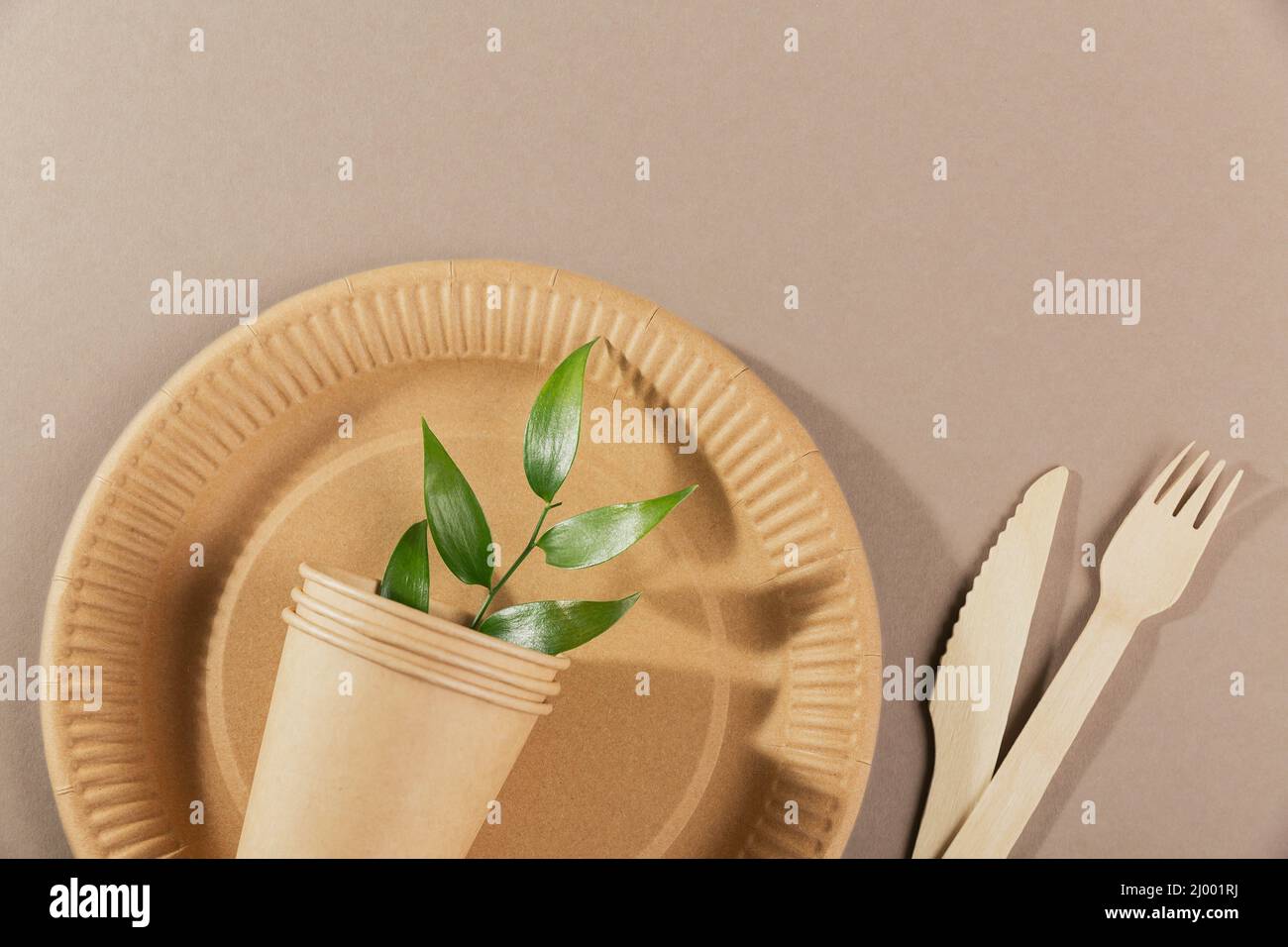 Disposable tableware from natural materials, wooden fork, knife ...