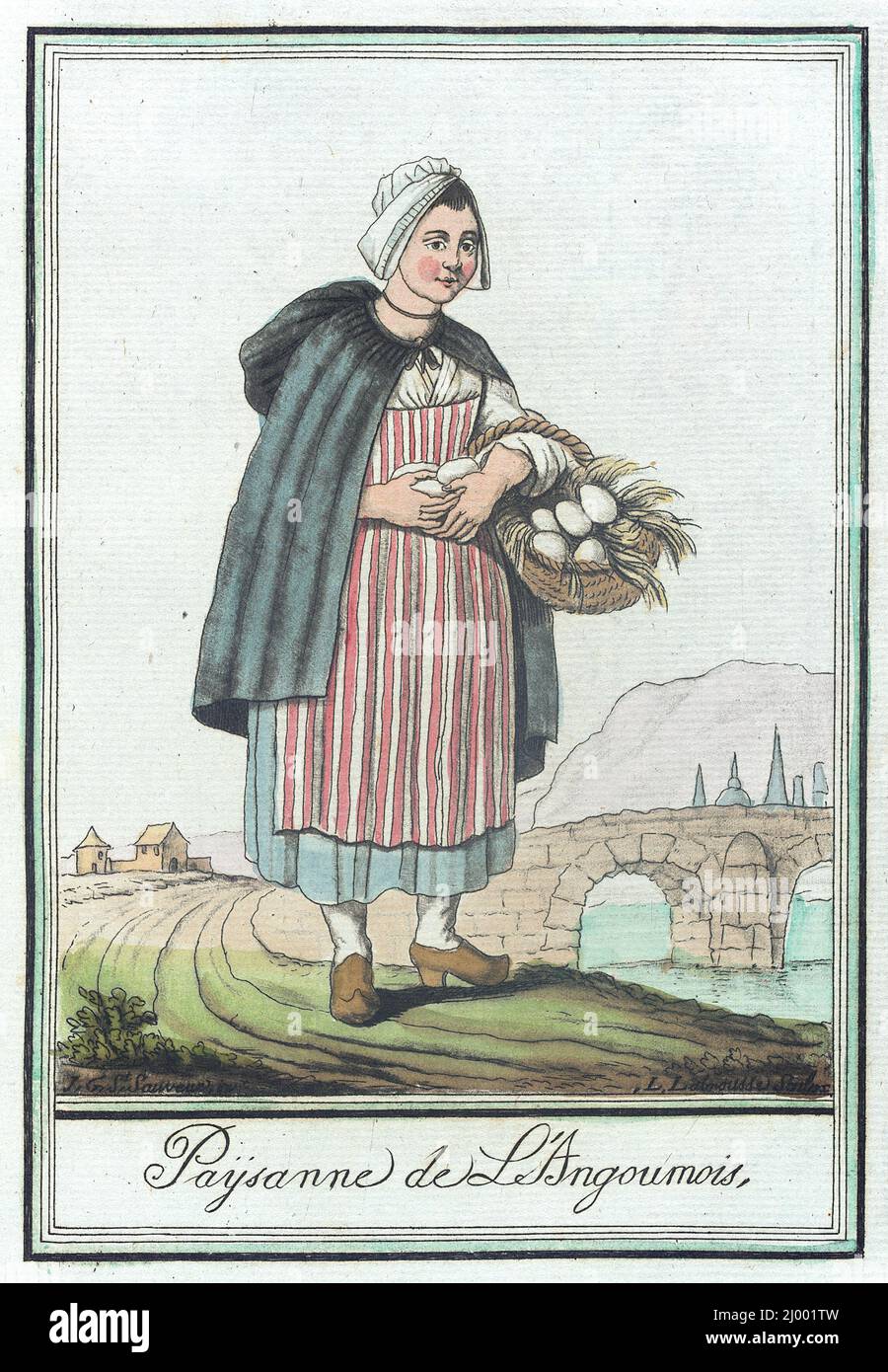 Costumes de Différent Pays, 'Paysanne de L'Angoumois'. L. F. Labrousse ...