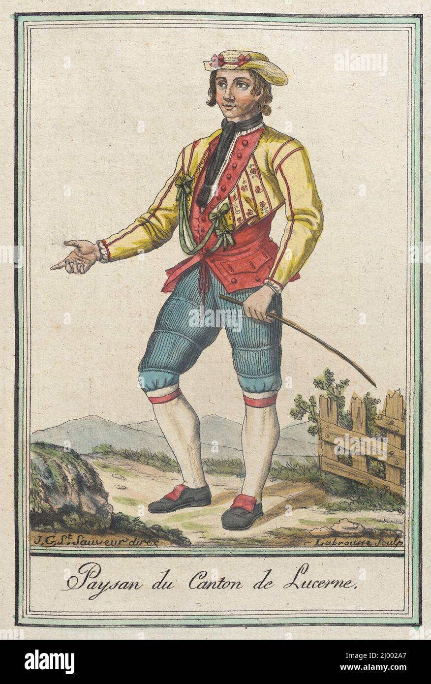 Costumes de Différents Pays, 'Paysan du Canton de Lucerne'. L. F ...