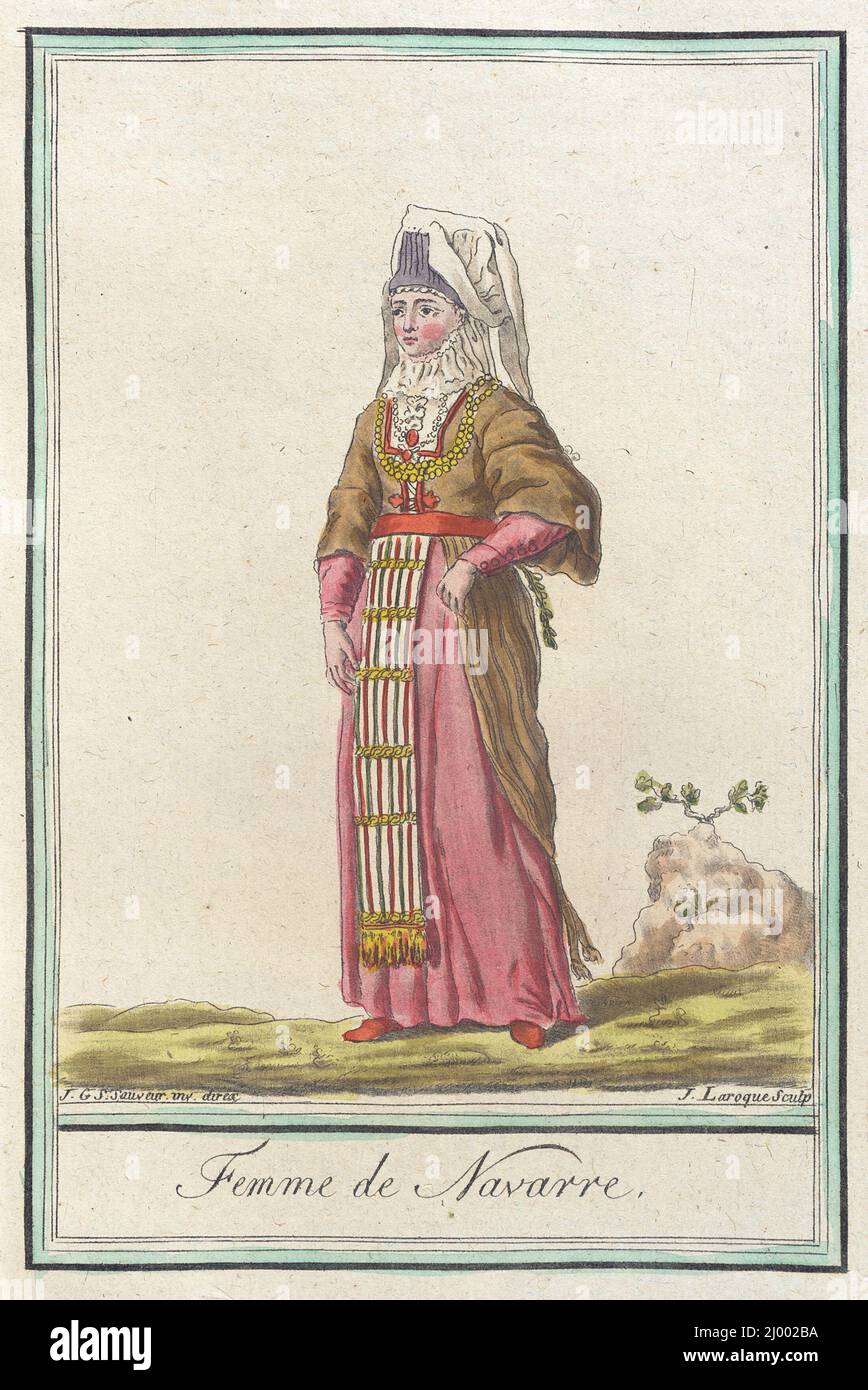 Costumes de Différents Pays, 'Femme de Navarre'. L. F. Labrousse ...