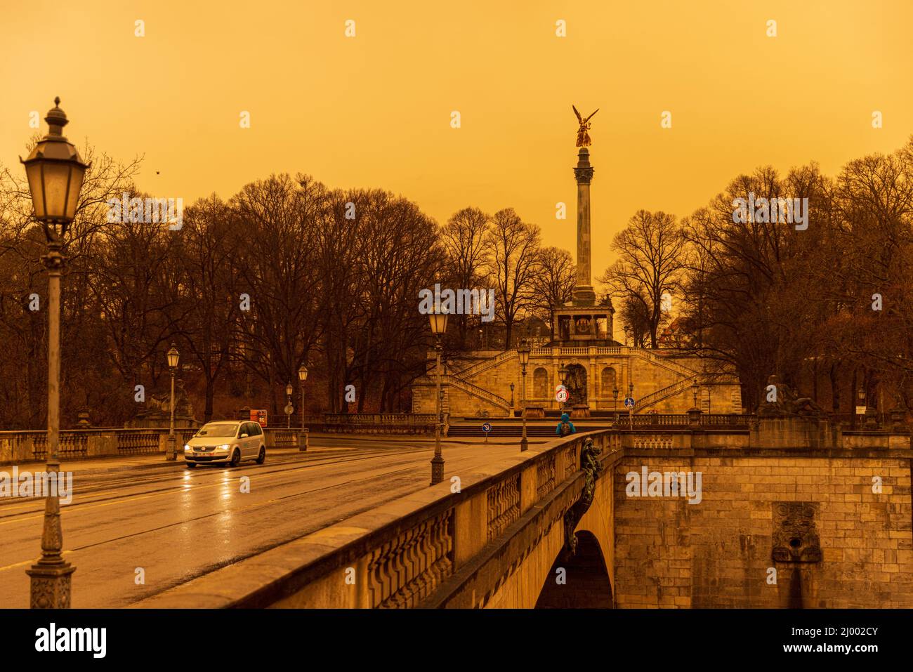 MUNICH, GERMANY - MARCH 15: A rare meteorological phenomenon causing an ...