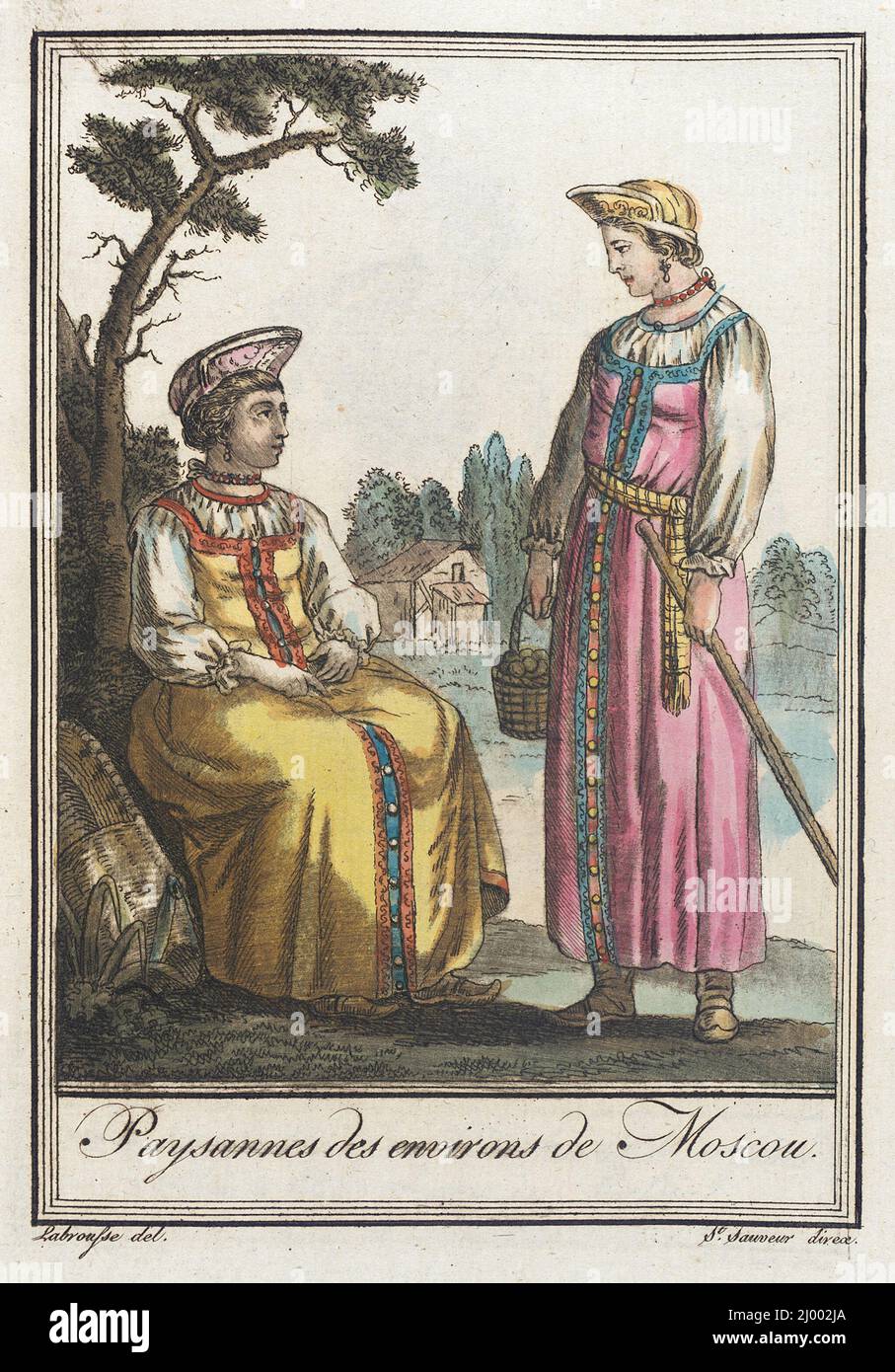 Costumes de Différents Pays, 'Paysannes des Environs de Moscow'. L. F ...