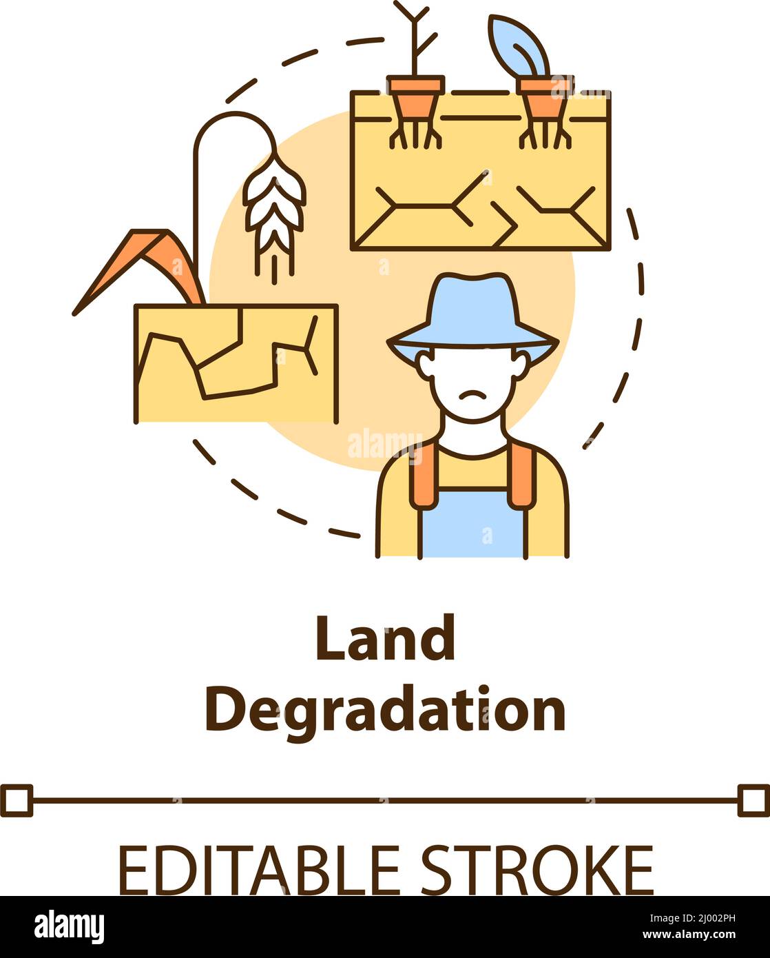 Land degradation concept icon Stock Vector Image & Art - Alamy