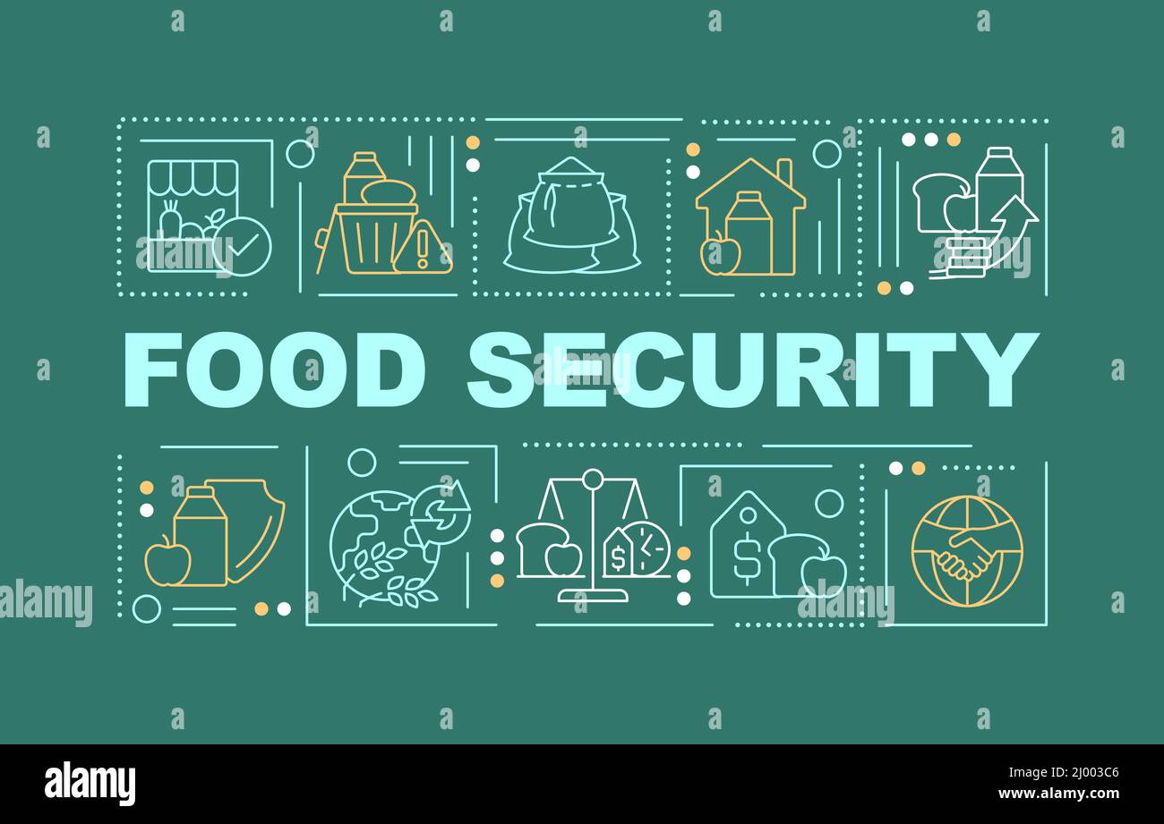 Food security word concepts dark green banner Stock Vector Image & Art ...