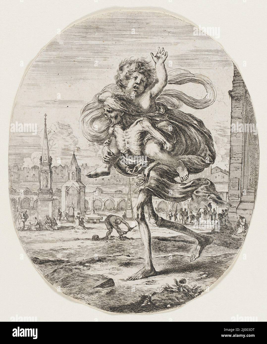 Death Carrying Child. Stefano della Bella (Italy, Florence, 1610-1664 ...