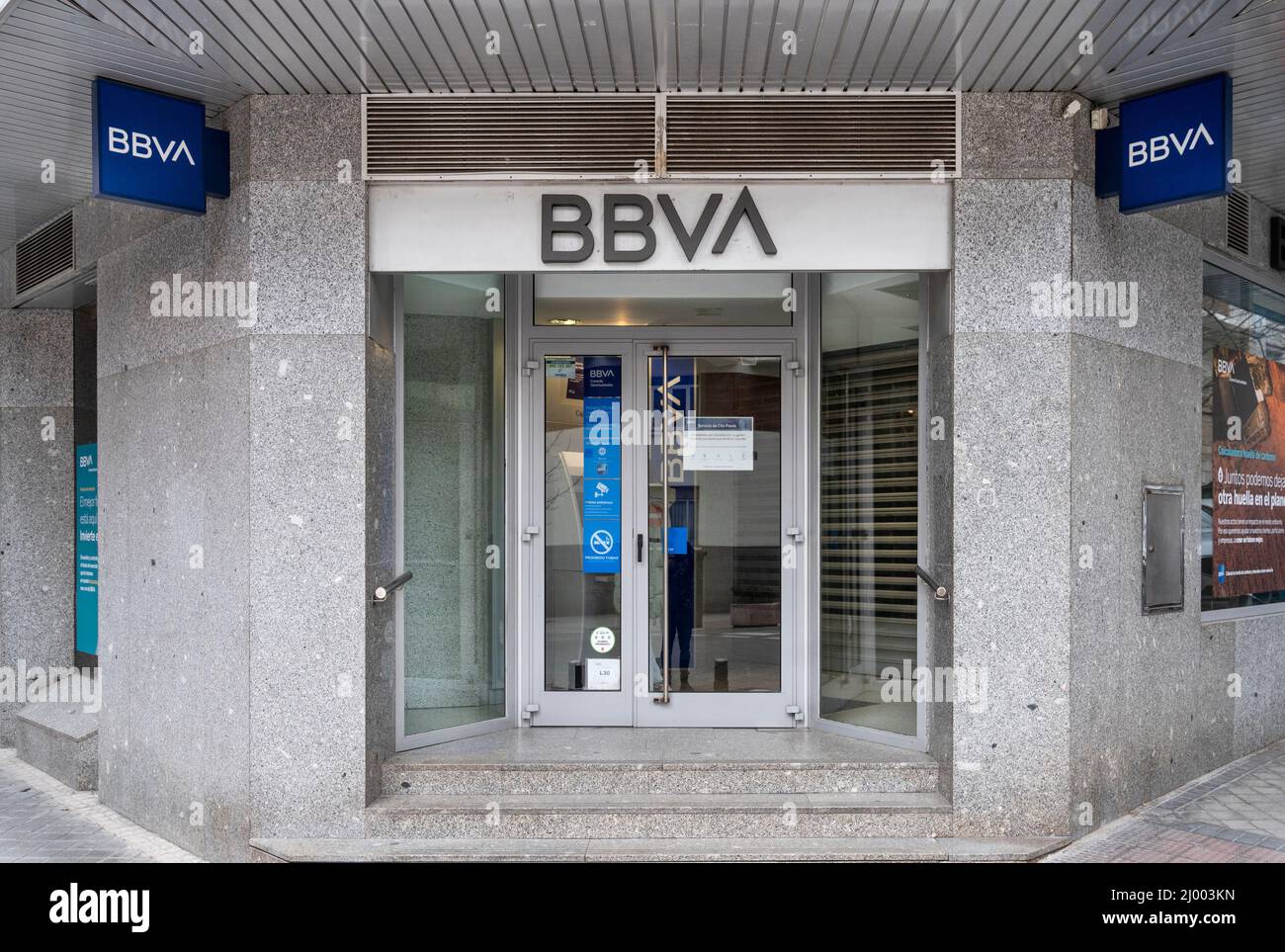 Spanish multinational BBVA bank branch seen in Spain. (Photo by Xavi ...