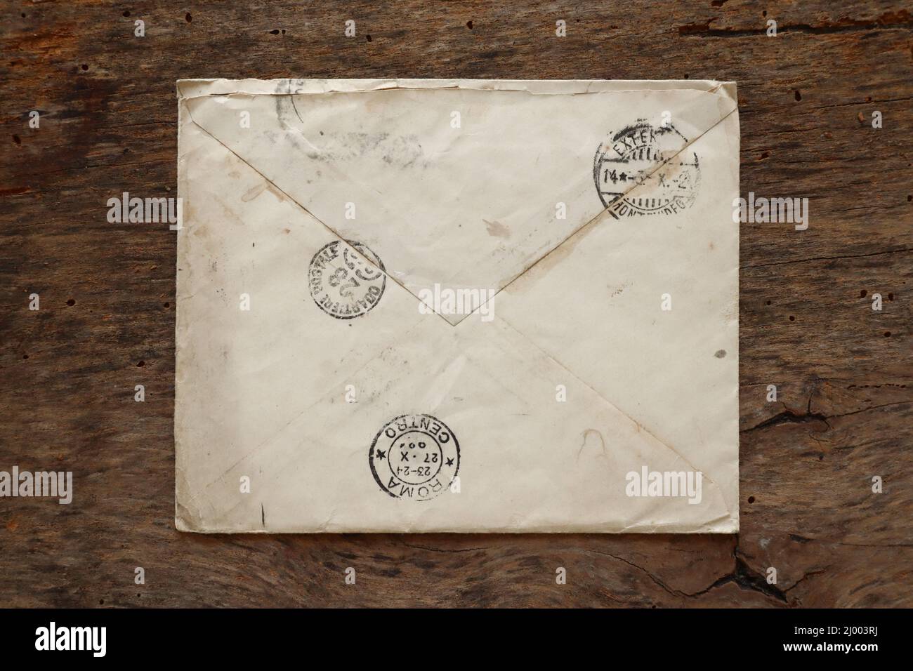 Old Envelope on a original 1800s wooden background Stock Photo - Alamy