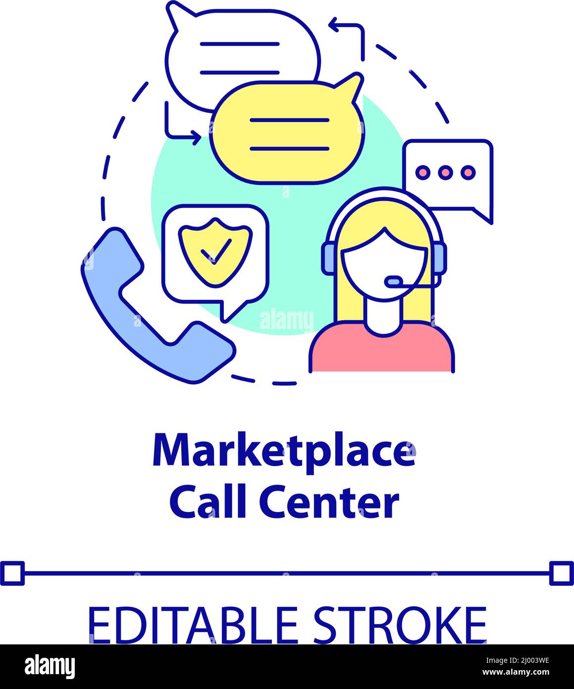 Marketplace call center concept icon Stock Vector Image & Art - Alamy