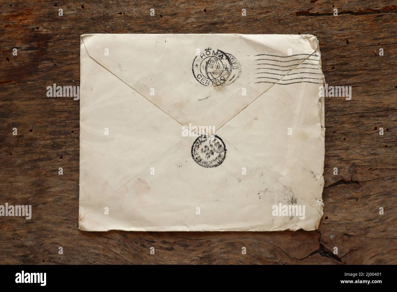 Old Envelope on a original 1800s wooden background Stock Photo - Alamy