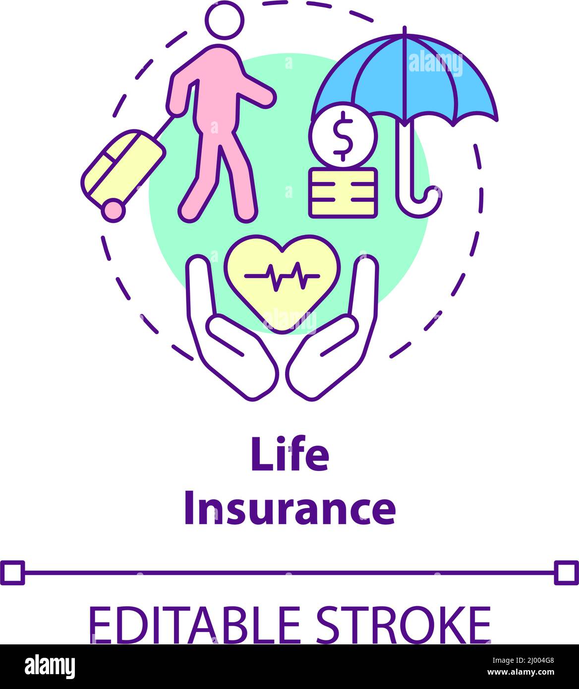 Life insurance concept icon Stock Vector Image & Art - Alamy