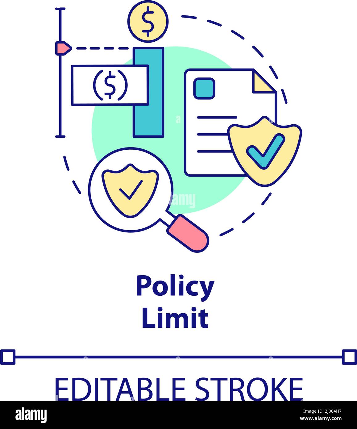 Policy limit concept icon Stock Vector Image & Art - Alamy