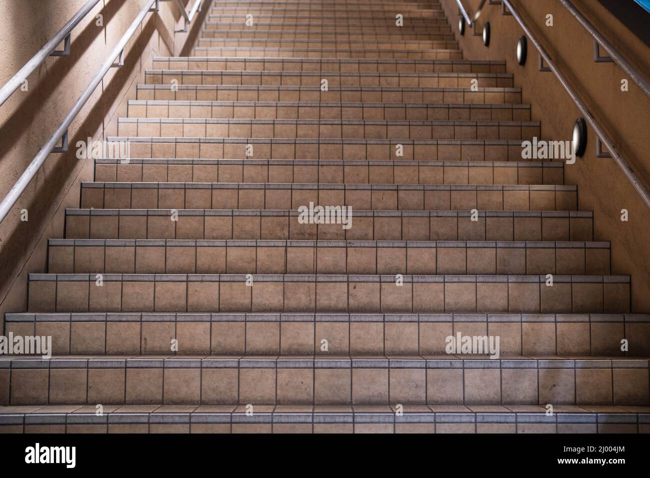 Interior view of a building with stairs in Tokyo, Japan Stock Photo - Alamy