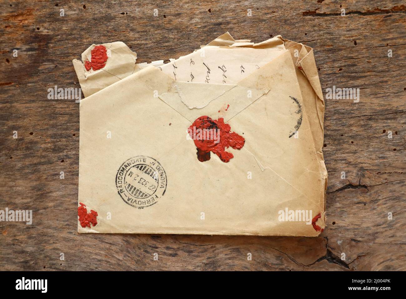 Old Envelope on a original 1800s wooden background Stock Photo - Alamy