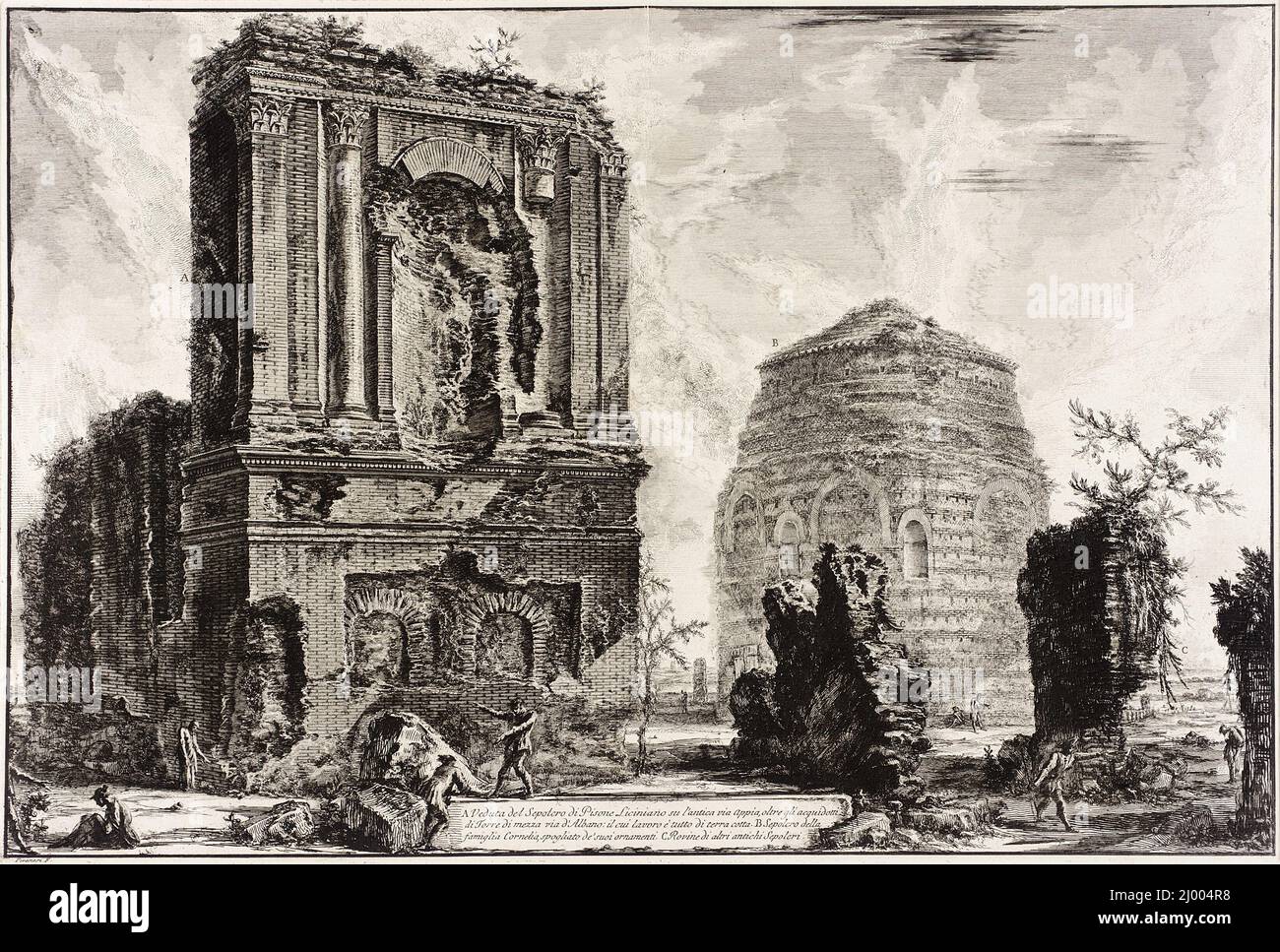 A. View of the Tomb of Licinianus Piso on the ancient Appian Way...B ...