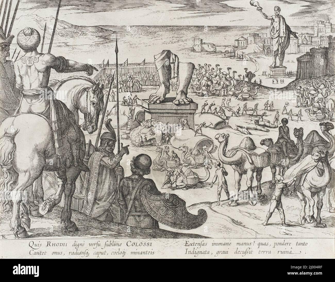 The Colossus of Rhodes. Antonio Tempesta (Italy, Florence, 1555-1630 ...